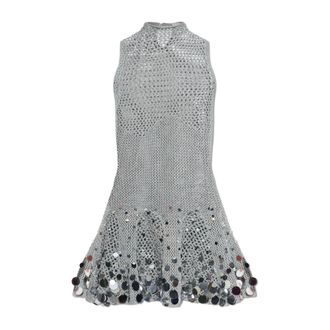 Casablanca Femme, Robes, Gris, Taille: 36 FR Crochet Mirror Mini Dress