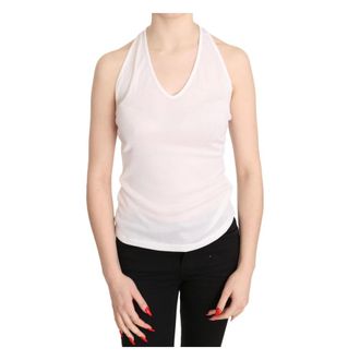 Gianfranco Ferre Femme, Tops, Blanc, Taille: 34 FR Haut Col en V Blanc &Eacute;l&eacute;gant