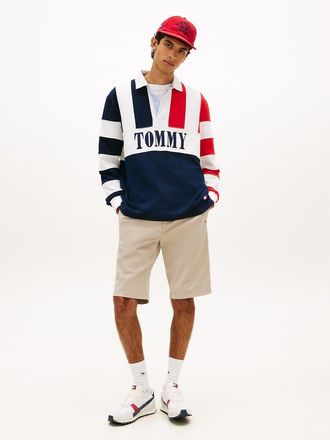 Tommy Jeans Otis - Short chino en serg&eacute; - Kaki-Gris