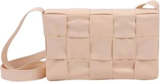 Bottega Veneta Sac bandouli&egrave;re Cassette Maxi Intrecciato en cuir Pre-owned - Femme - Pre-owned - Beige - Taille: ONE Size