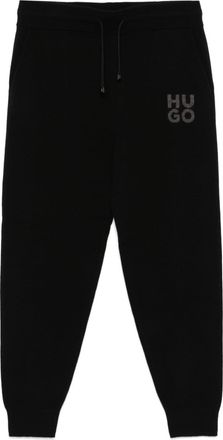 HUGO BOSS Hose mit Jacquard-Logo - Schwarz