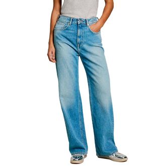 Pepe Jeans London Damen Straight Jeans UHW Jeans, Blau (Denim - MS7), 27W / 30L, Blau (Denim - Ms7), 27 W/30 L