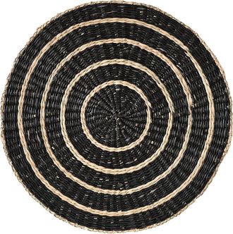 Giftcompany 1 x Platzmatte Boathouse Seegras schwarz Natur &Oslash; 38 cm