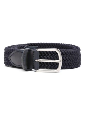 ERALDO ceinture en cuir tressé - Bleu