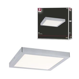 Paulmann 70982 Panneau LED Abia carré incl. 1x22 watts Éclairage de plafond Chrome mat Panneau lumineux plastique luminaire de plafond 2700 K