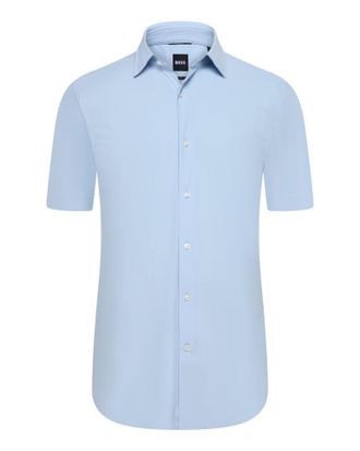 HUGO BOSS Kurzarmhemd in Stretch-Qualit&auml;t, Slim-Fit in