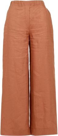Gran Sasso Femme, Pantalons, Brun, Taille: 42 FR Wide Pantalons