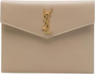 Saint Laurent Pre-owned Uptown Pouch - - Pre-owned - Damen - Beige - ONE SIZE