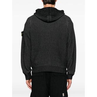 Stone Island Ribbed Knit Sweater - Black