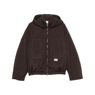 RANRA Ranra, Homme, Vestes, Brun, Taille: M Veste &agrave; capuche matelass&eacute;e en nylon Purs