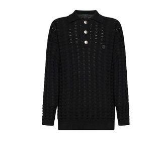 John Richmond Trikot mit zeitgen&ouml;ssischem Design - - Knitwear - Herren - Schwarzk - M
