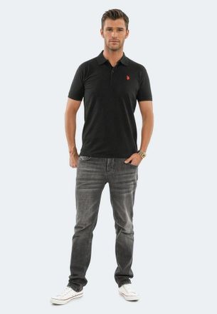 U.S.Polo Association Poloshirt USArrchie - Herren Classic Fit kurzarm mit Logo-Stickerei Mit Flachstrick-Kragen, Knopfleiste und elastischer Baumwollmischung