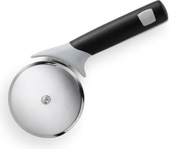 Weber Pizzaschneider, mit extra großem Schneiderad für dicke oder dünne Pizzaböden, aus Edelstahl, mit Komfortgriff, spülmaschinenfest - Schwarz/Silber (669