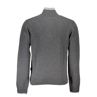 Napapijri Half-Zip Cotton-Blend Sweater - Gray