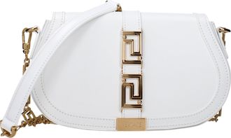 Versace Sac Bandouli&egrave;re Greek Goddess Femme Cuir Blanc