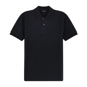 Gucci GG Jacquard Jersey Polohemd - - Tops - Herren - Schwarzk - L