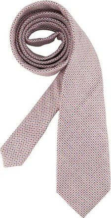 Ascot Herren Krawatte rosa Seide gemustert