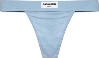 Dsquared2 Femme, Sous-v&ecirc;tements, Bleu, Taille: 40 FR Strings avec &eacute;cusson logo