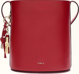 Furla Roxie Beuteltasche S M1 Red Rot Strukturiertes Leder Damen