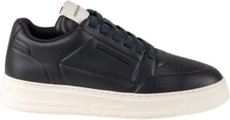 Emporio Armani Homme, Chaussures, Bleu, Taille: 39 EU Baskets en cuir