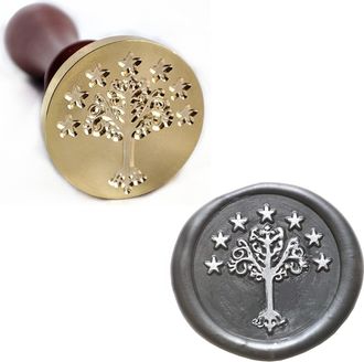 Generic Wachssiegel Stempel Kit, Baum des Gondors Stempel mit Vintage Holzgriff f&uuml;r Hochzeitsumschl&auml;ge Einladung Weihnachtsdekoration