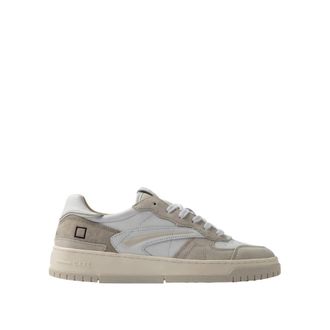 D.A.T.E. Beige Wildleder-Sneakers - - Shoes - Herren - Wei&szlig; - 44 EU