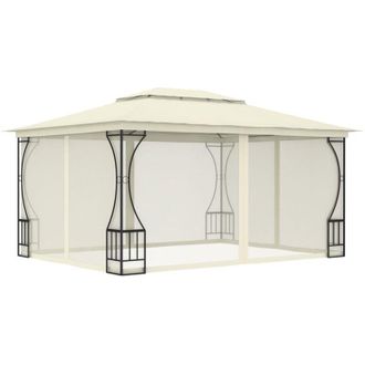 vidaXL Vidaxl - Tonnelle avec moustiquaire 300x400x265 cm Cr&egrave;me