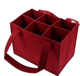 Generic Weinflasche Aus Filz - Weinflaschenhalter Aus Filz, Weinaufbewahrungstasche | Aufbewahrungst&uuml;r Aus Filz 6 Flaschen | Terlina F&uuml;r Die Lebensmittelaufbe