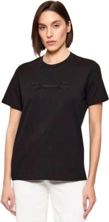 Elisabetta Franchi Femme, Tops, Noir, Taille: 40 FR T-Shirt