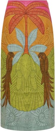 Farm Rio Farm Rio, Femme, Jupes, Multicolore, Taille: 38 FR Usiacuri Maxi Skirt