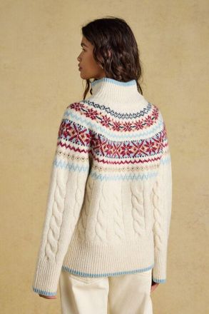 Joules Strickpullover Troyer mit Fair-Isle-Muster (1-tlg)