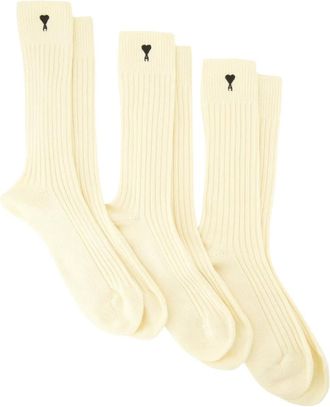Ami unisex, Sous-v&ecirc;tements, Beige, Taille: M Ami de Coeur Sock Set