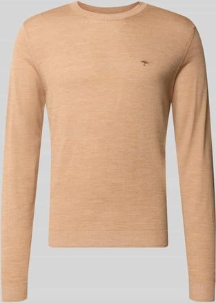 Fynch-Hatton Regular Fit Strickpullover aus Wolle mit Rundhalsausschnitt
