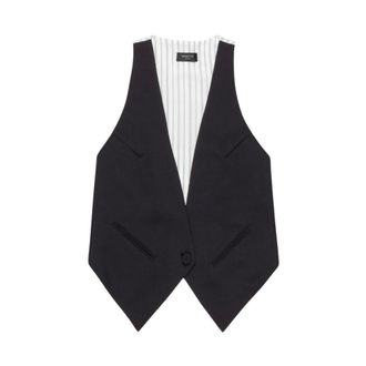 Nenette Femme, Vestes, Noir, Taille: 38 FR Fiandre Gilet
