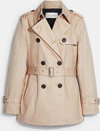 Coach Einfarbiger, Kurzer Trenchcoat