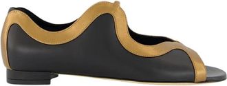 Manolo Blahnik Femme, Chaussures, Noir, Taille: 40 EU Chilki Leather Sandales