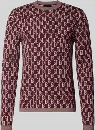 Emporio Armani Slim Fit Pullover in Strick-Optik