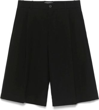 STUDIO NICHOLSON Homme, Shorts, Noir, Taille: M Pantalon Noir &agrave; Bouton et Fermeture &Eacute;clair