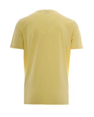 HUGO BOSS Mens T-Shirt Logo Open Yellow Cotton T-Shirts And Polos
