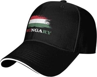 Generic Casquette Baseball,Brossez Le Drapeau Hongrois De La Hongrie,Casual Casquette De Camionneur Confortable Chapeau De Golf pour Badminton Homme Voyages