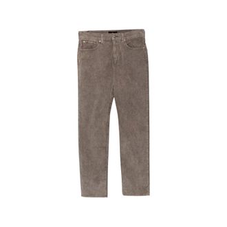 7 For All Mankind Le pantalon droit en velours c&ocirc;tel&eacute; - Homme - Pantalons - Gris - Taille: W30
