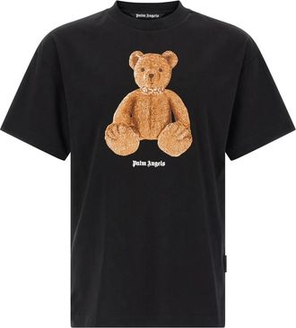 Palm Angels Homme, Tops, Noir, Taille: L Bear T-Shirt