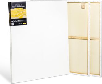 Elan Keilrahmen Leinwand 80x100 380g 3er Set, 380 G/M&sup2; 100% Baumwolle Leinwand zum Bemalen Gro&szlig;, Leinw&auml;nde f&uuml;r &Ouml;lfarben Gro&szlig;, Leinw&auml;nde zum Bemalen