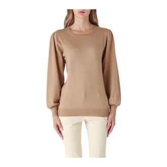 Fay Langarmshirt mit Raffung - - Knitwear - Damen - Braun - L