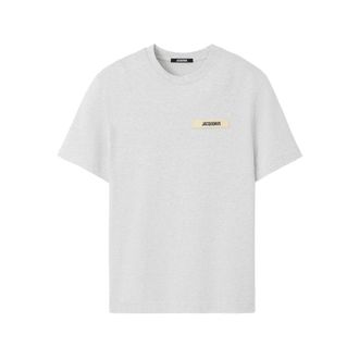 Jacquemus Homme, Tops, Gris, Taille: 2XL Le T-shirt Gros Grain