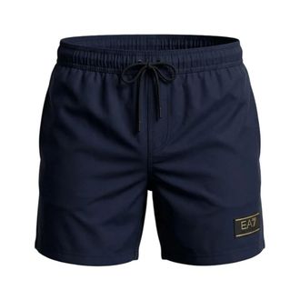 Emporio Armani Emporio Armani Ea7, Homme, Maillots de bain, Bleu, Taille: L Short de bain &agrave; cordon de serrage avec logo