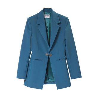 Moschino Ma&szlig;geschneiderte Jacke mit Ein-Knopf-Verschluss - - Jackets - Damen - Gr&uuml;n - L