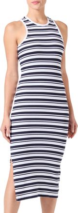 Only Onlbelfast Stripe S/L Mididress JRS Noos