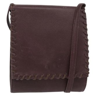 Saint Laurent Sac bandouli&egrave;re en cuir Pre-owned - Femme - Pre-owned - Violet - Taille: ONE Size