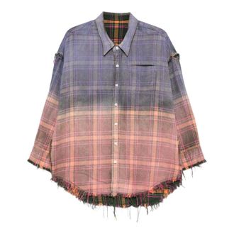 R13 Femme, Blouses et Chemises, Multicolore, Taille: 34 FR Reversible Shredded Seam Drop Neck Shirt